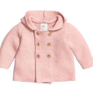 H&M | Jackets & Coats | H M Baby Girl Pink Sweater Coat Size 2 M | Poshmark